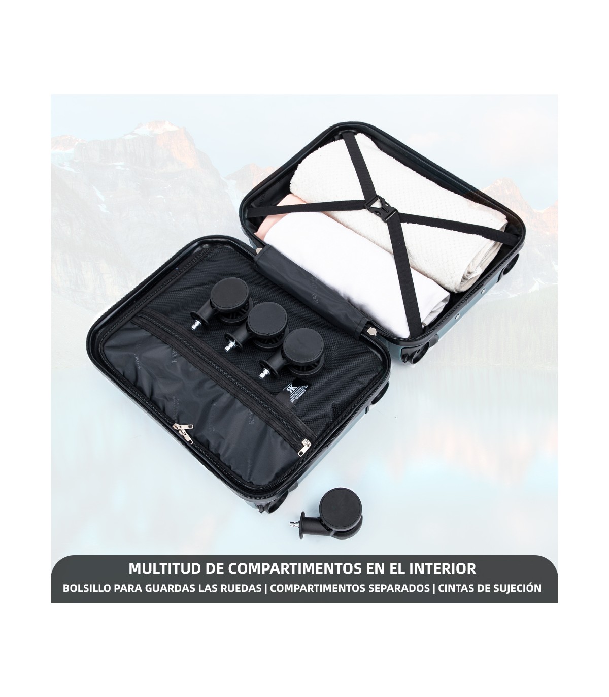 Mala de cabine em ABS 40x30x20 (24L) | Capacidade máxima com rodas ...